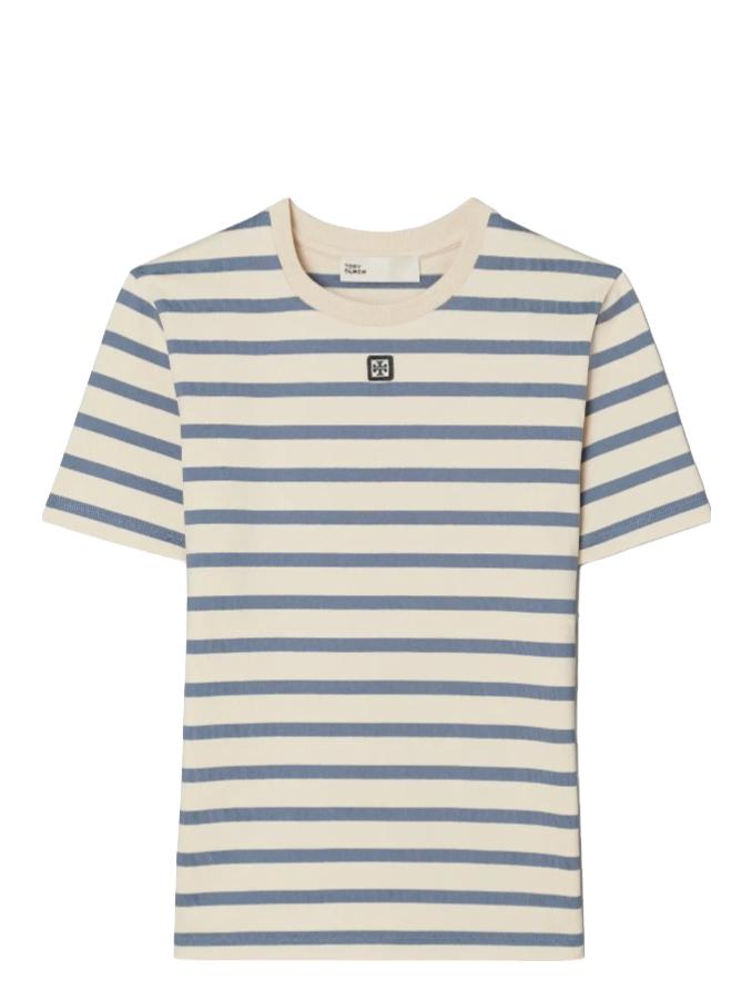 TORY BURCH Tory Burch Striped Embroidered T-Shirt